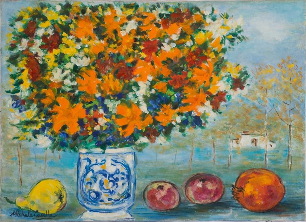 Michele Cascella | Natura morta con paesaggio | MutualArt