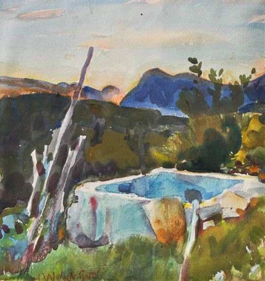 Hans Josef Weber-Tyrol | Spritzbrunnen im Überetsch Auf der Rückseite ...