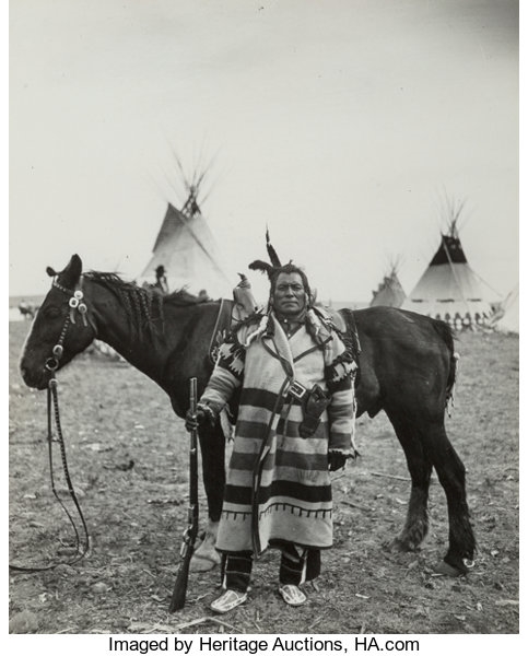 Norman A. Forsyth | Piegan Bear Chief with His Favorite Pony (Circa ...