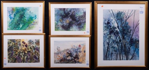 Linda Perlmutter | Floral Watercolor Paintings (5) | MutualArt