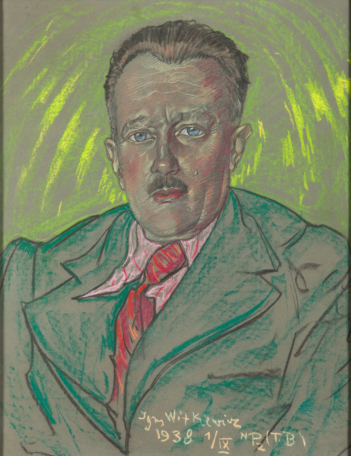 Stanislaw Ignacy Witkiewicz | Male portrait (1938) | MutualArt