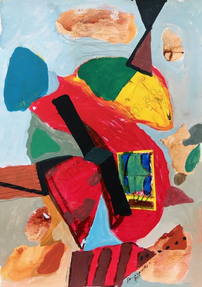 Piotr Romanowski | Kompozycja z czerwieniam (2020) | MutualArt