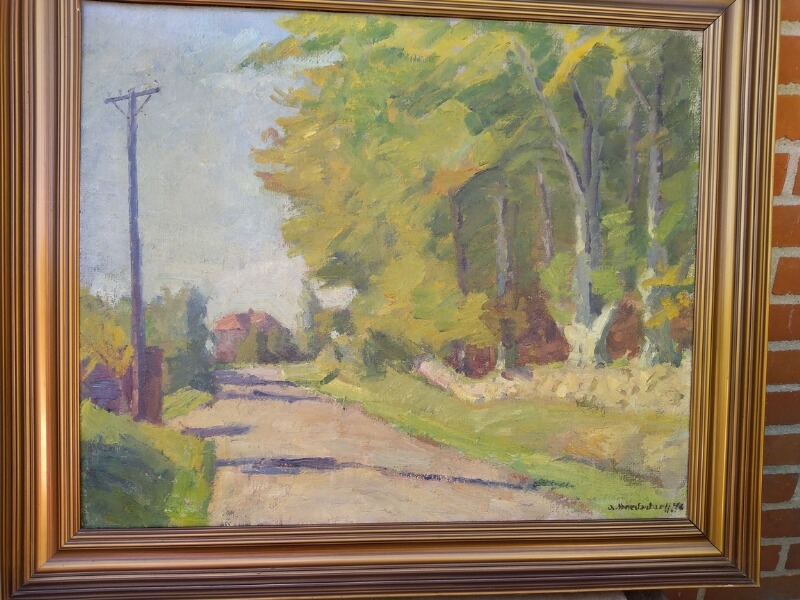 Victor Brockdorff | Street by the forrest (1948) | MutualArt