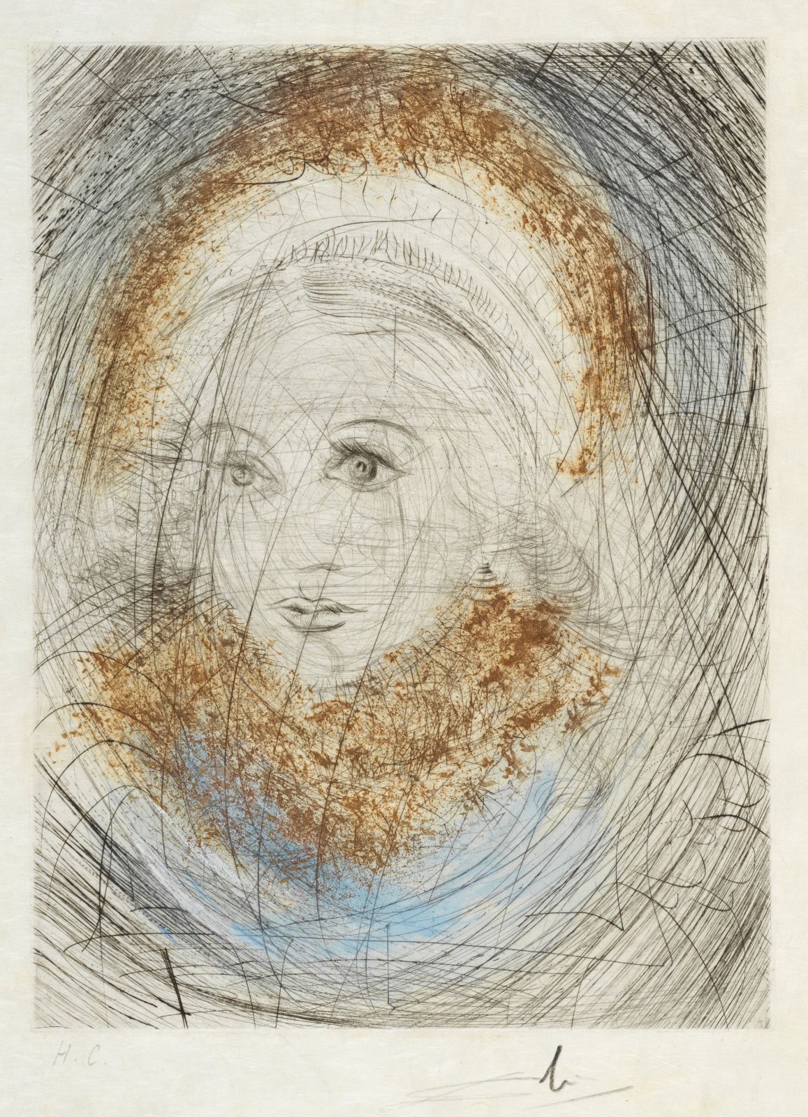 Salvador Dalí | PORTRAIT DE MARGUERITE - FAUST (1968 - 1969) | MutualArt