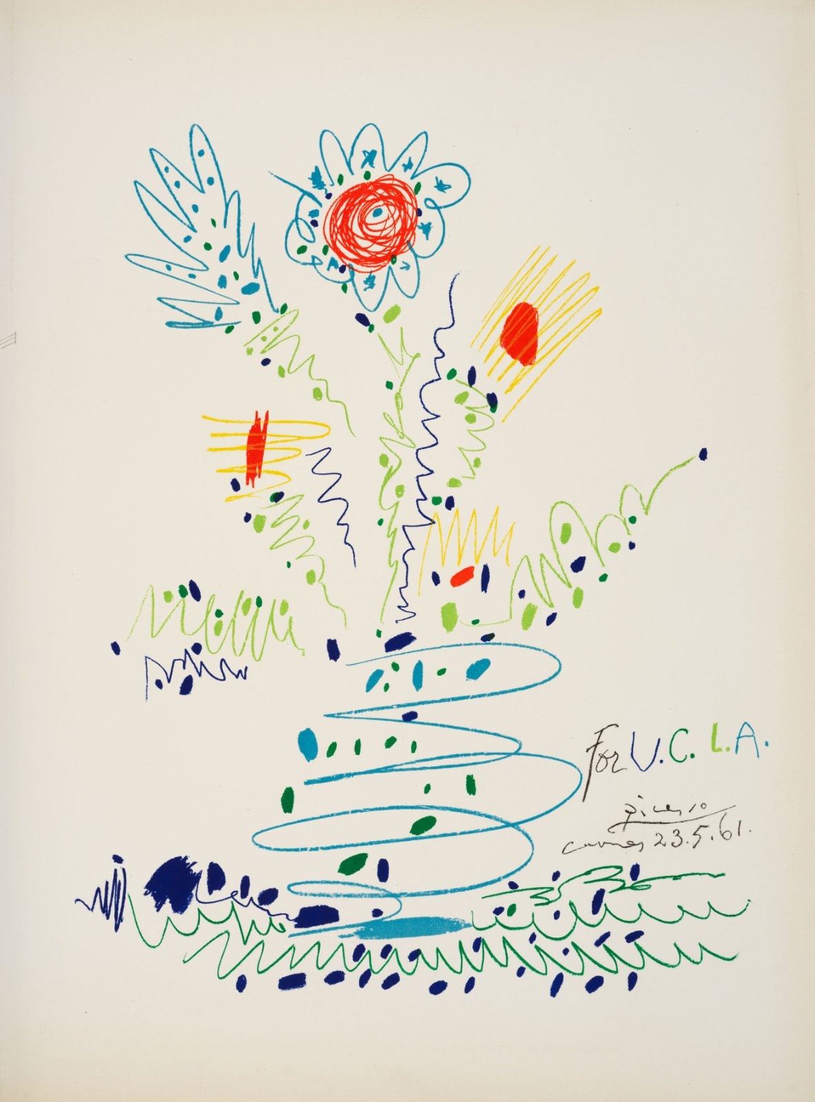 Pablo Picasso | BONNE FETE MONSIEUR PICASSO (1961) | MutualArt