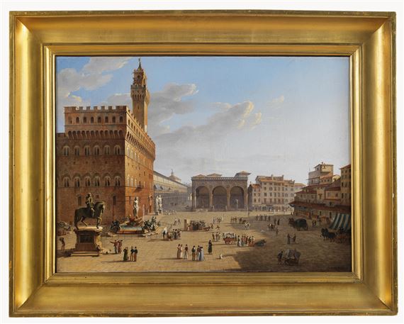 Roberto Roberti | Piazza della Signoria, Florence (1822) | MutualArt