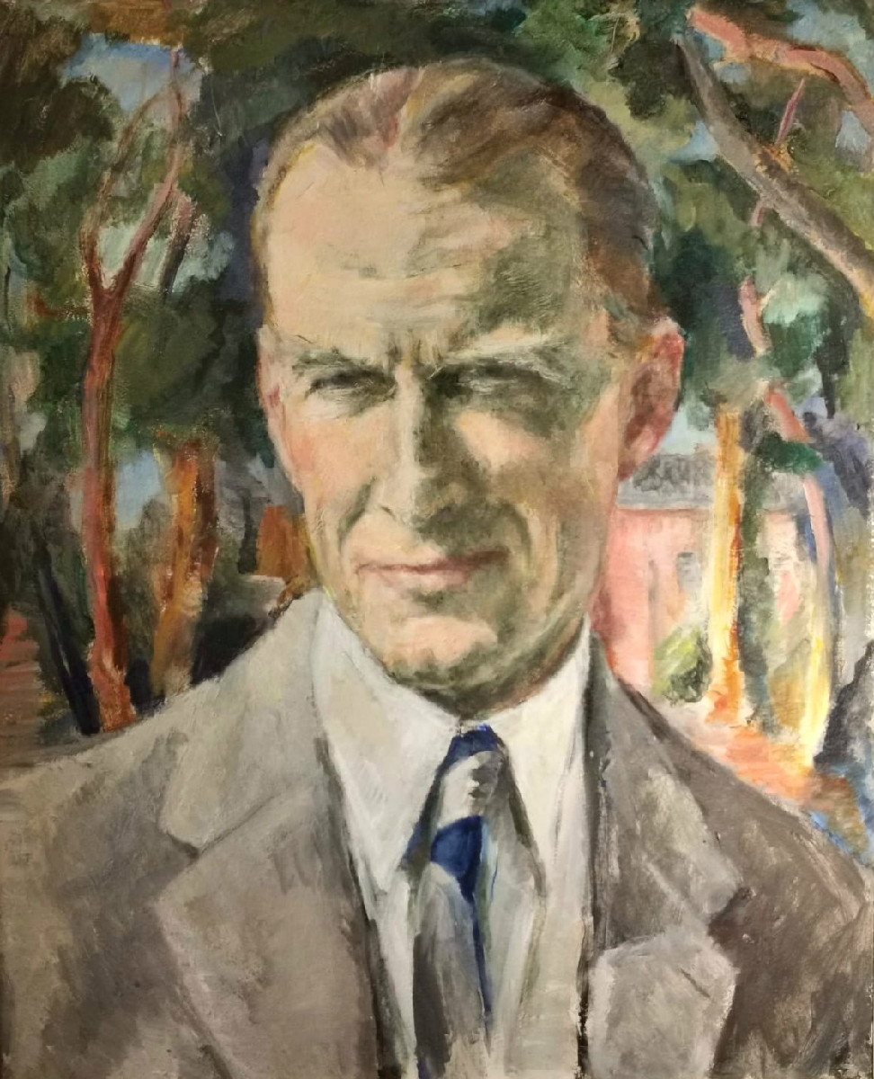 Cuno Amiet | Portrait d'homme à la cravate (Circa 1950) | MutualArt