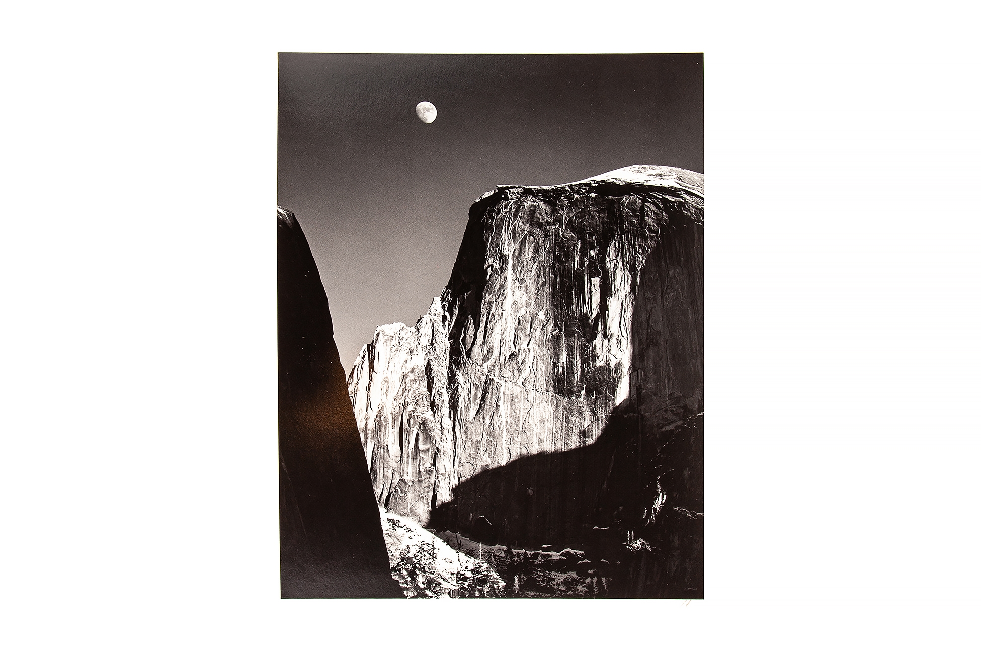 Ansel Adams | Half Dome and Moon / Yosemite National Park | MutualArt