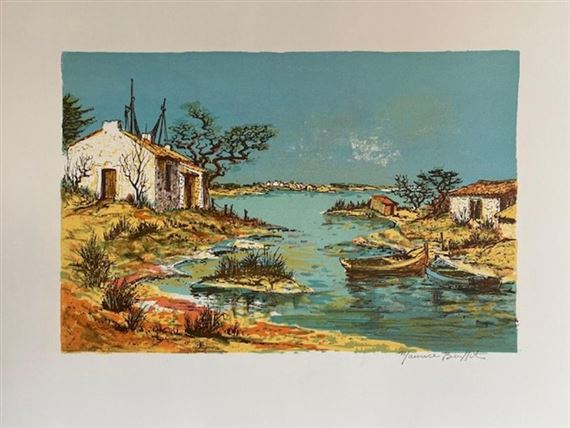 Maurice Buffet | Village et barques | MutualArt