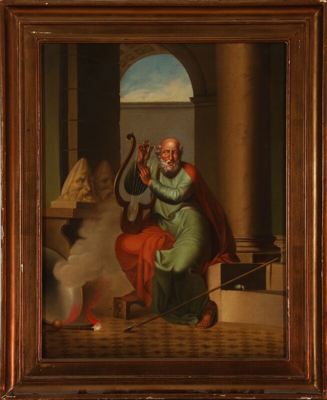 Nicolai Abraham Abildgaard | Homer singing with his lyre | MutualArt
