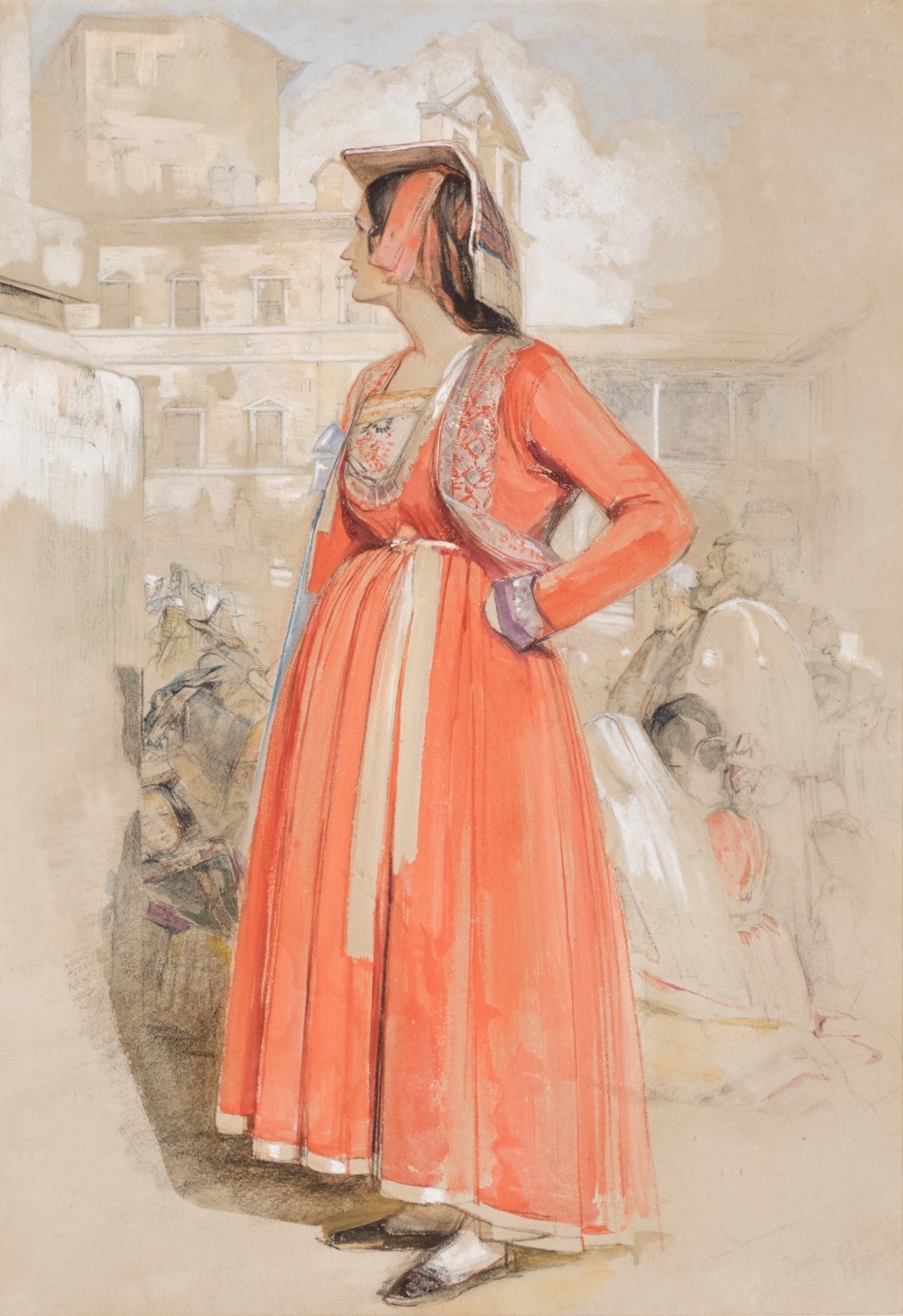 John Frederick Lewis | A Suliote Warrior, Corfu (1840) | MutualArt