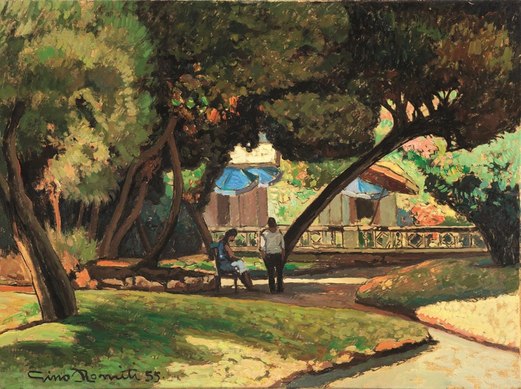 Gino Romiti | IN THE GARDENS (1935) | MutualArt