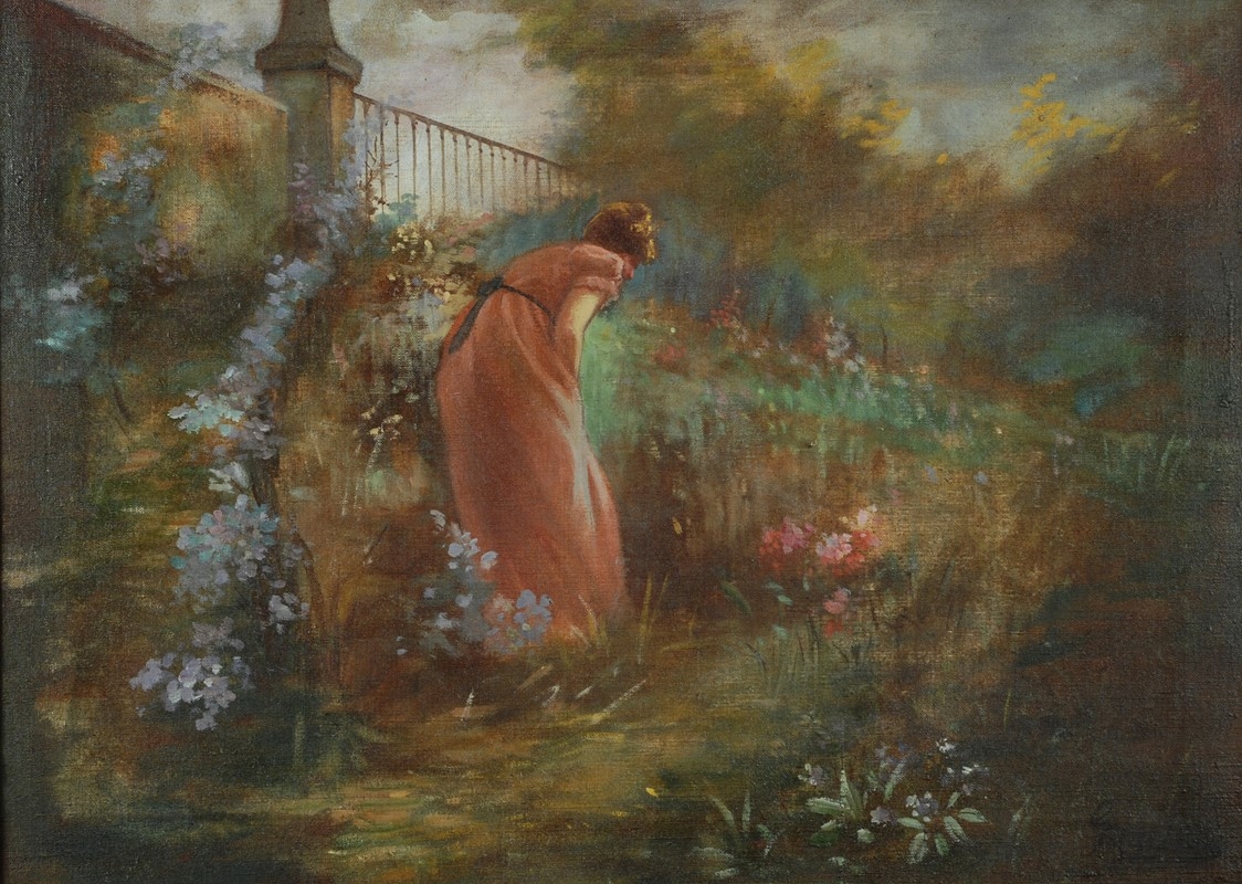 Giuseppe Barison | DONNA IN GIARDINO | MutualArt
