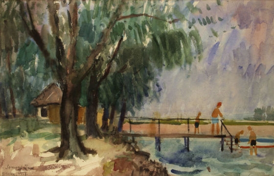 Imre Somogyi | On the beach in Lelle (1958) | MutualArt