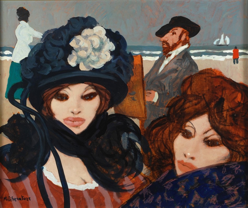 Fausto Maria Liberatore | FIGURE SULLA SPIAGGIA | MutualArt