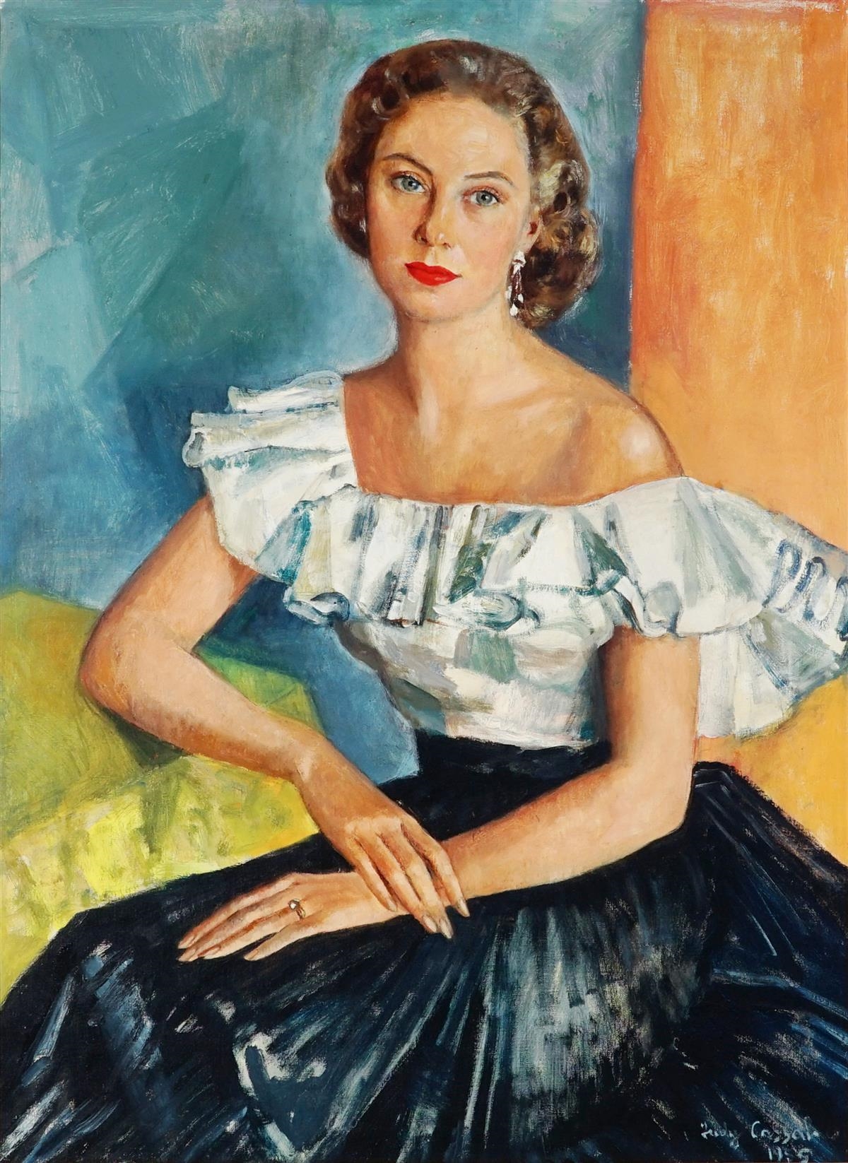 Judy Cassab | Portrait of Lady Potter (1955) | MutualArt