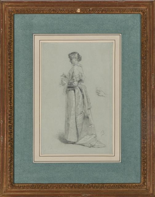 Alexandre Bida | Study of an Elegant Lady with two Studies of Hands ...