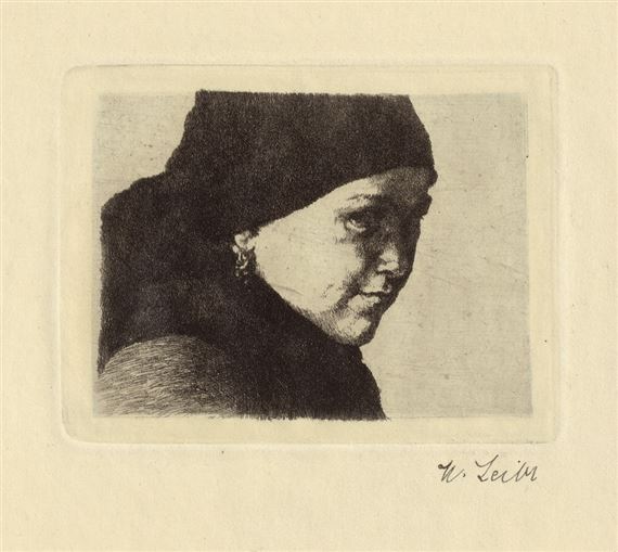 Wilhelm Leibl | Seven works: Original Radirungen von Wilhelm Leibl (7 ...