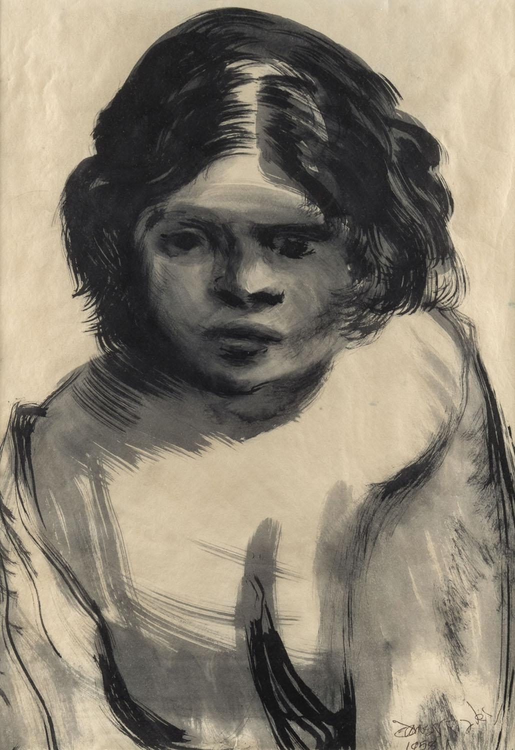 James Wigley | The Young Aboriginal Girl (1958) | MutualArt