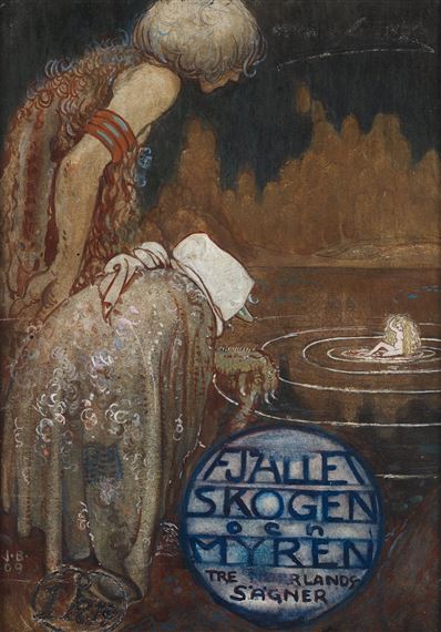 John Bauer | Ogress cooking (1907) | MutualArt