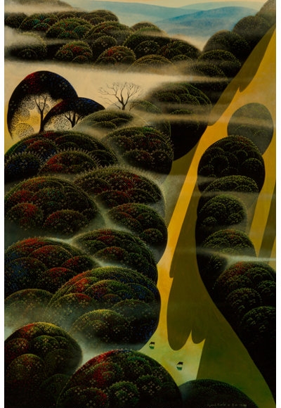 Eyvind Earle | Autumn Evening (1979) | MutualArt