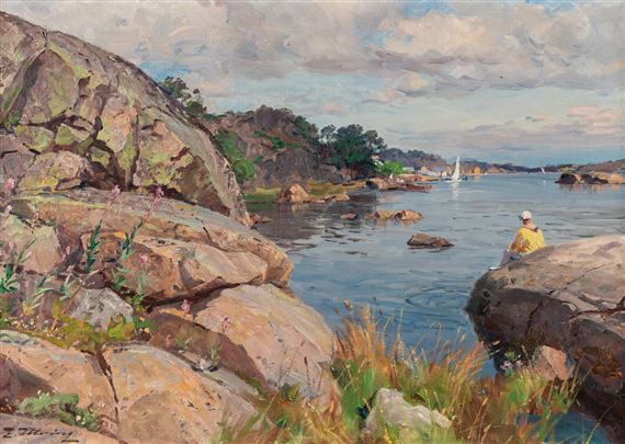 Even Ulving | Fra Tjømø, Ormelet i bakgrunden | MutualArt