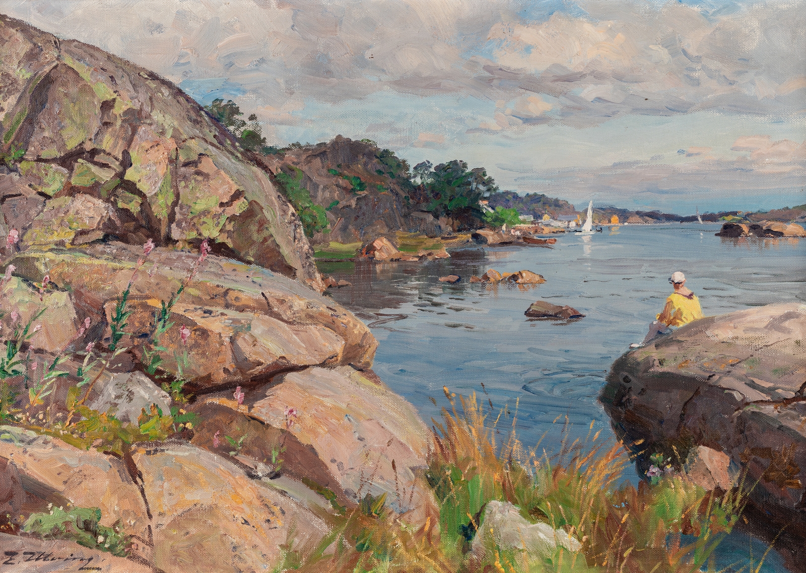 Even Ulving | Fra Tjømø, Ormelet i bakgrunden | MutualArt