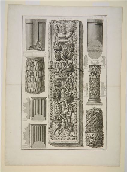 Giovanni Battista Piranesi | ''Various fragments of columns and a bas ...