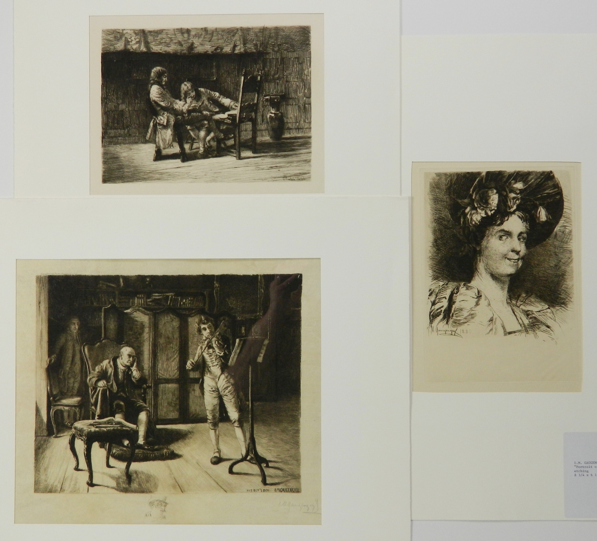 Ignaz Marcel Gaugengigl | 3 etchings (1880) | MutualArt