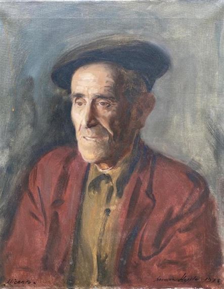 Norman Hepple | Portrait de vieil homme (1975) | MutualArt