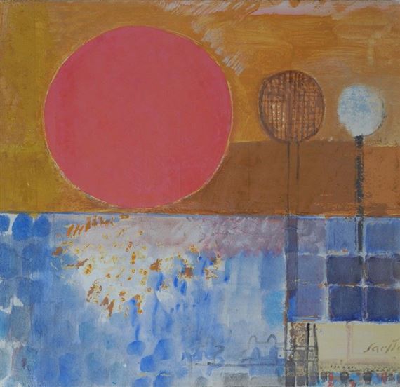 Bruno Saetti | PAESAGGIO COL SOLE (1971) | MutualArt