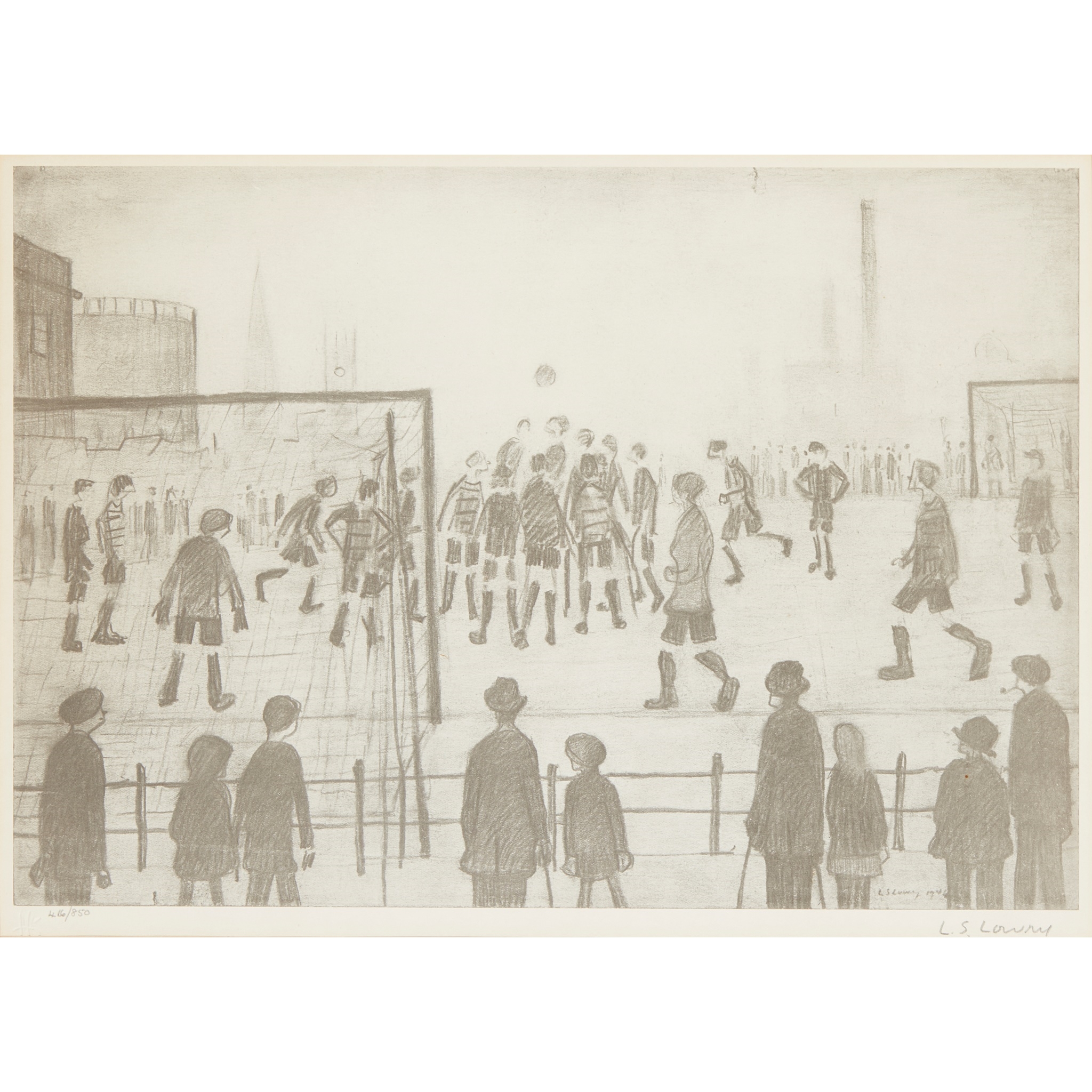 Laurence Stephen Lowry | THE FOOTBALL MATCH | MutualArt