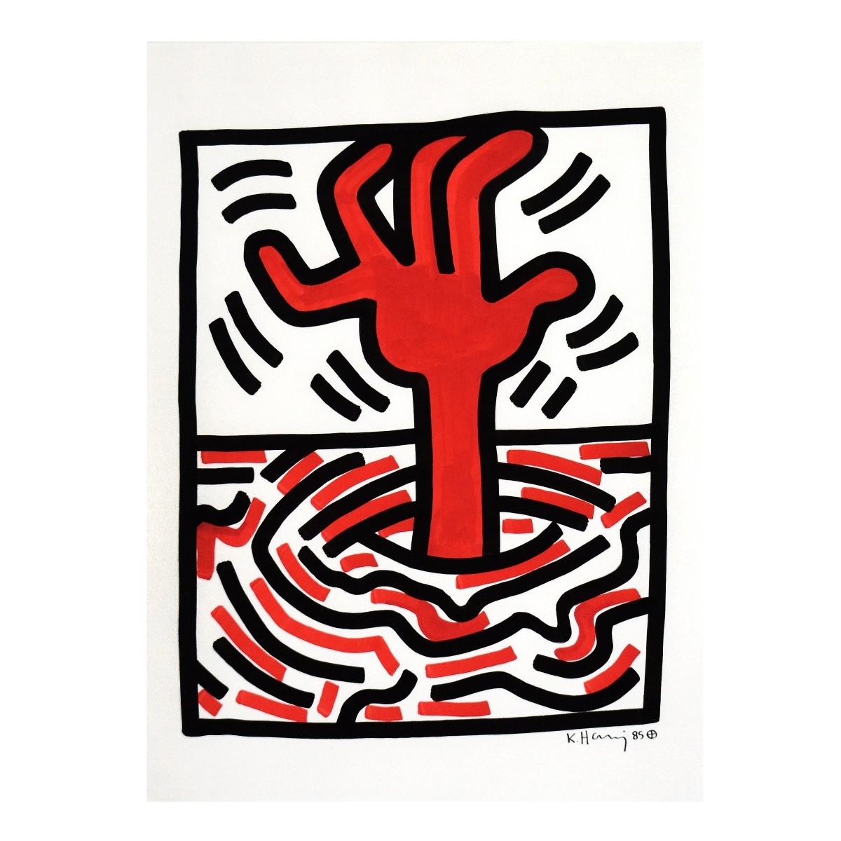 Keith Haring | Red Hand | MutualArt