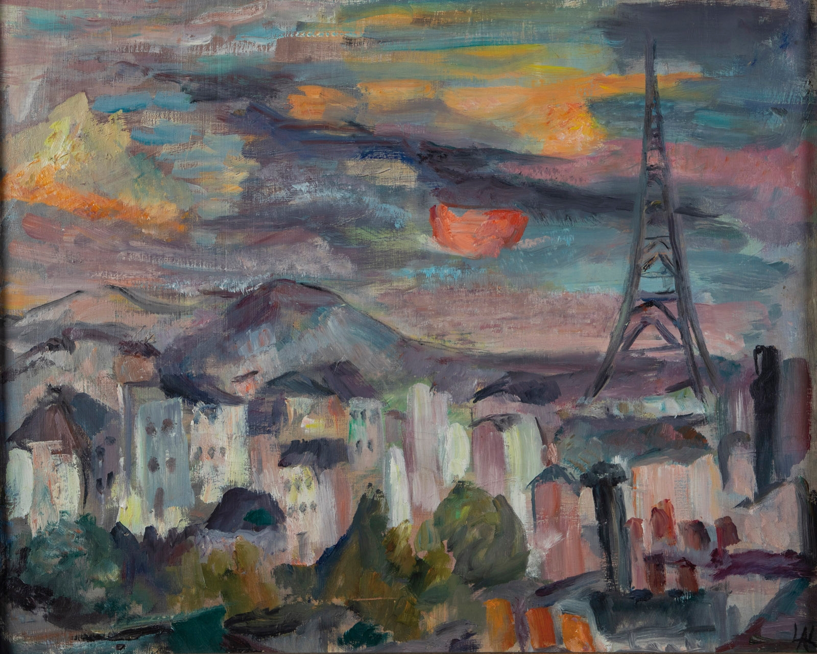 Lou Albert-Lasard | Paris view with Eiffel Tower | MutualArt