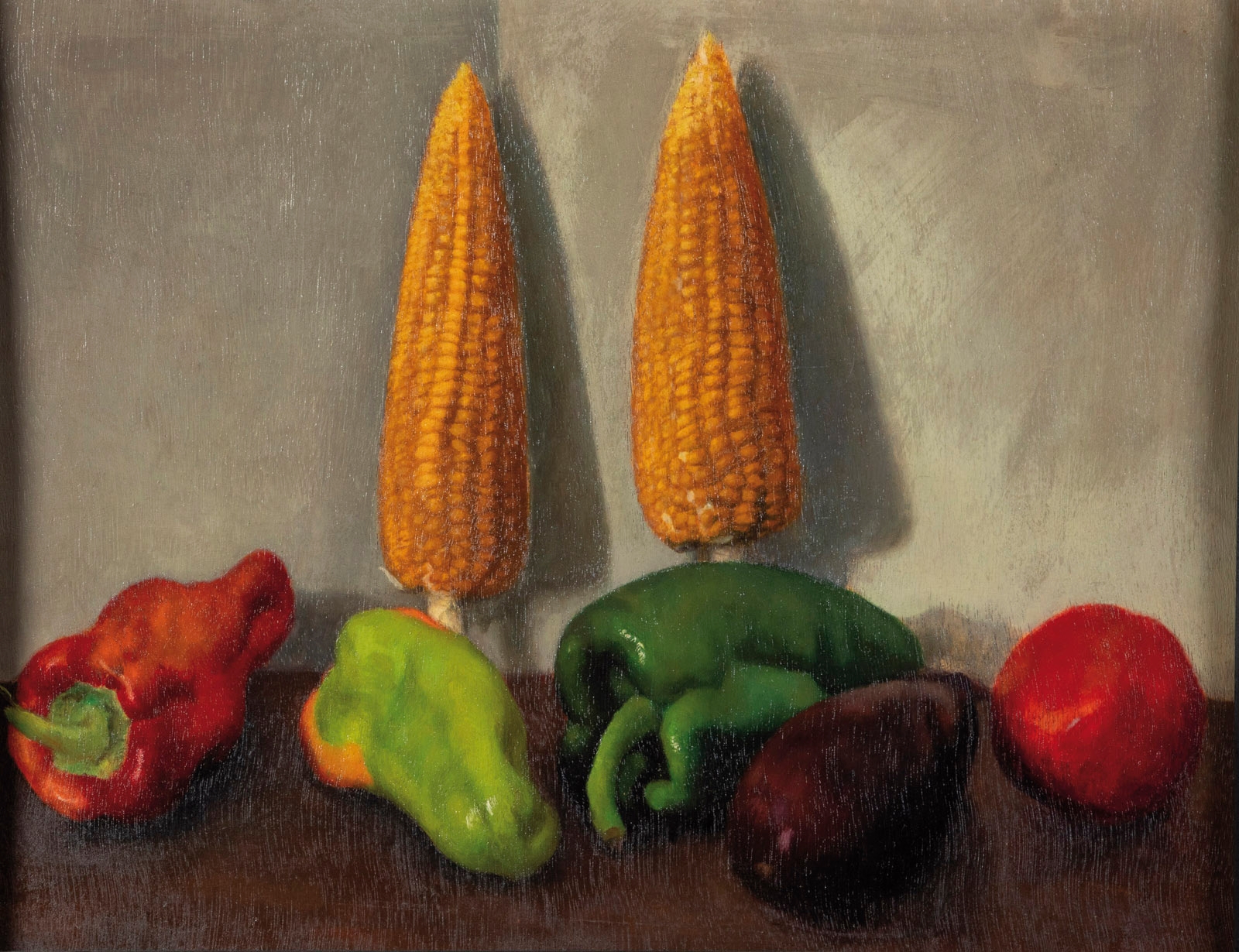 Arthur Segal | Fruit still life with corn on the cob (1942) | MutualArt
