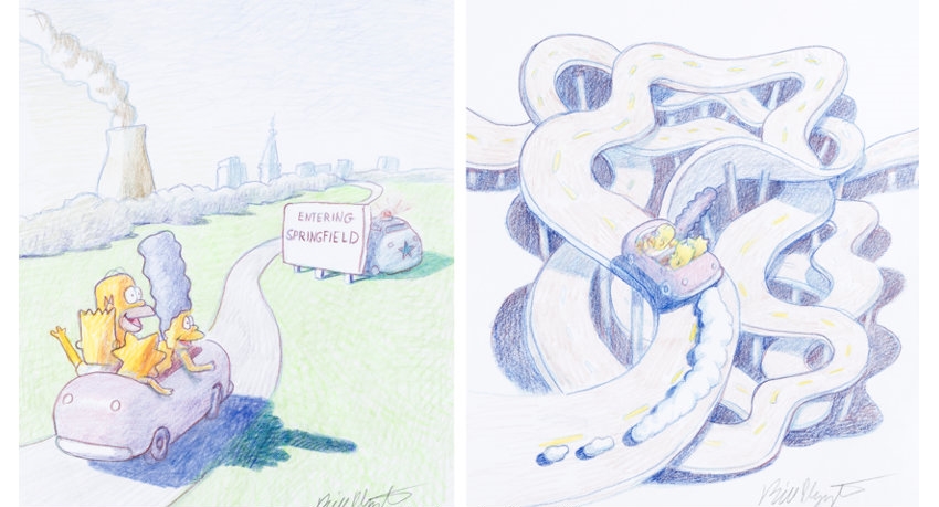 Bill Plympton | Two works: The Simpsons (2019) | MutualArt