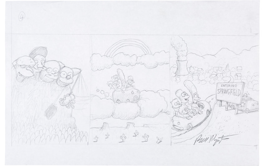 Bill Plympton | Four works: The Simpsons (2019) | MutualArt