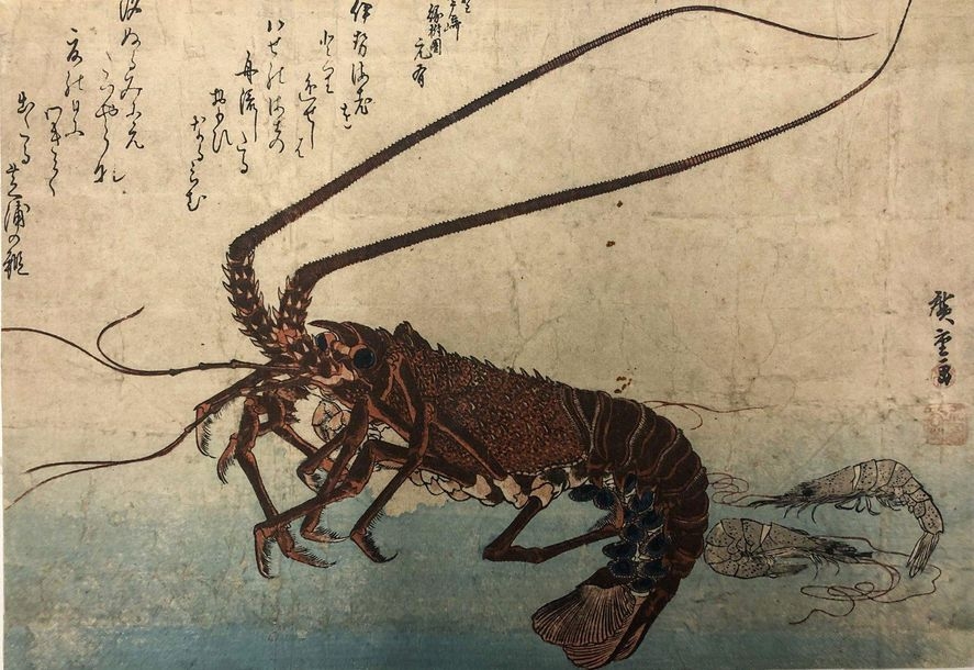 Utagawa Hiroshige | Big fish, Shiba ebi: lobster and shrimp | MutualArt