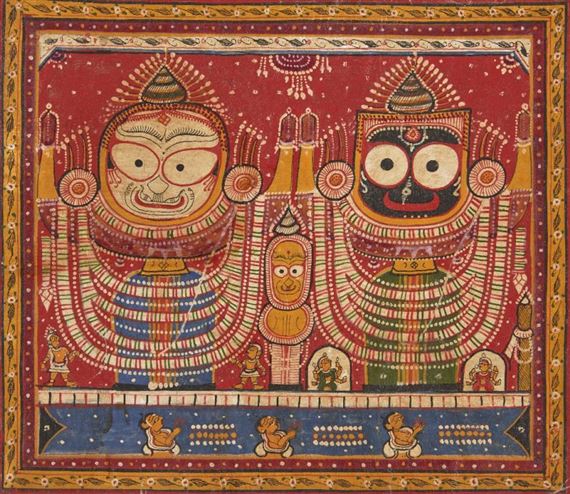 Indian School, 20th Century | The triad of Jagannath-Subhadra ...