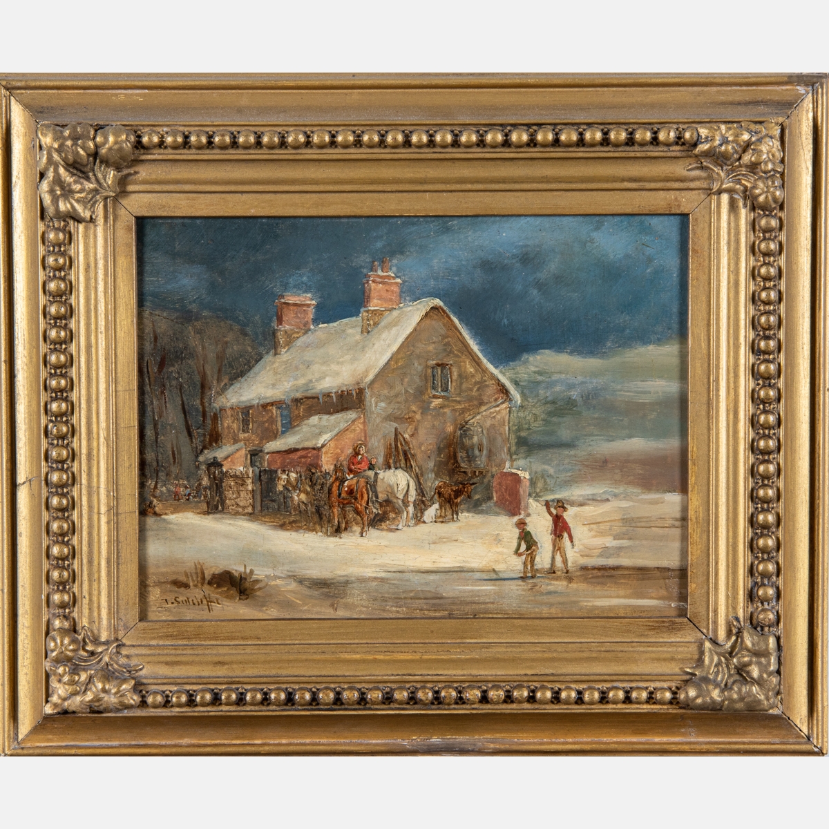 Thomas Sutcliffe | Winter Scene with Cottage, | MutualArt