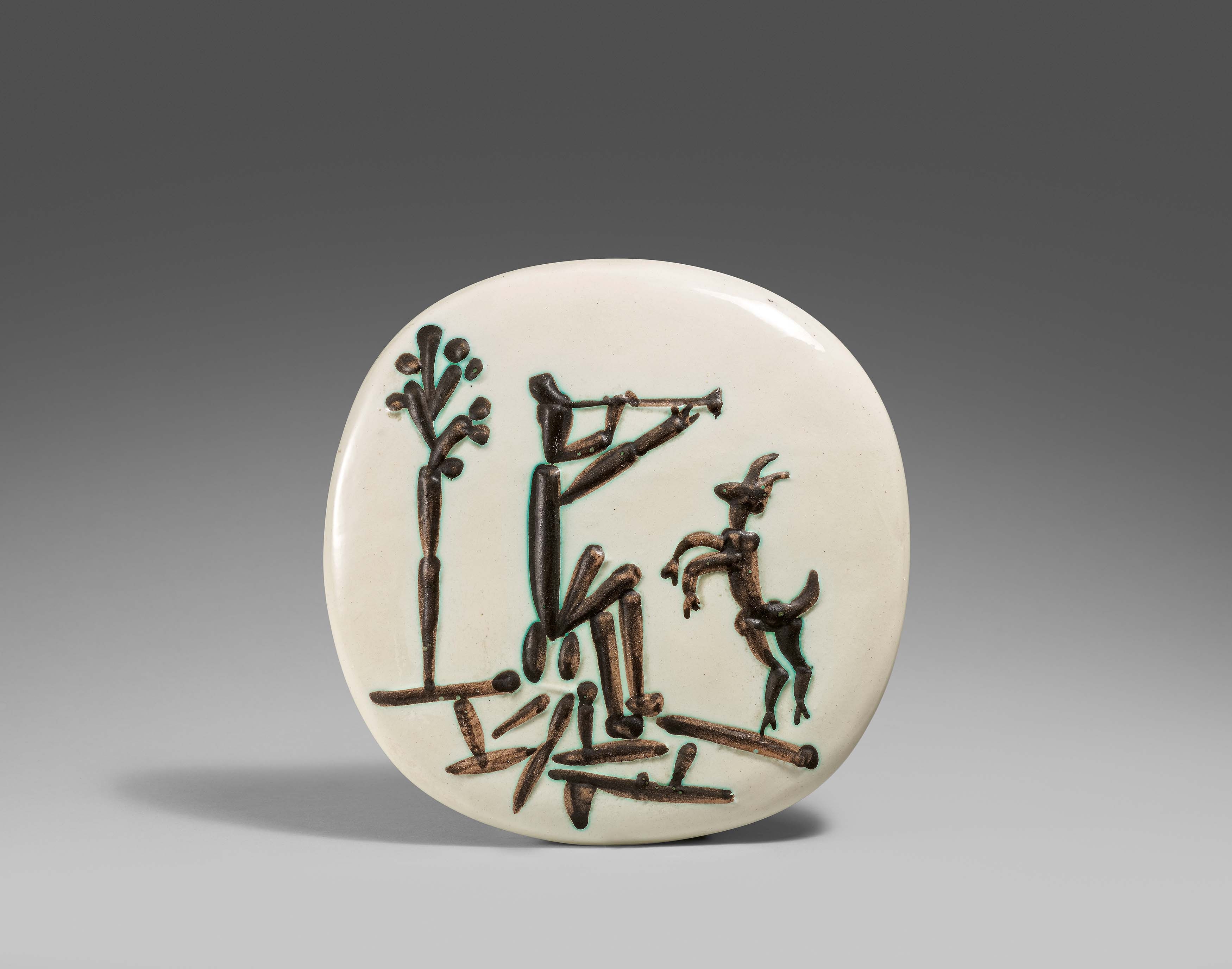 Pablo Picasso | Flute player and goat (1956) | MutualArt