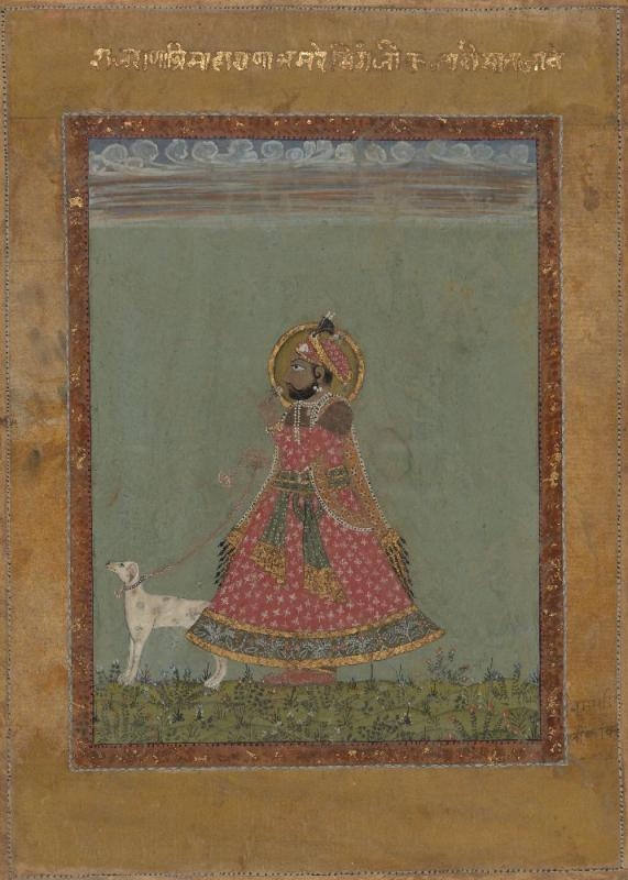 Indian School, 18th Century | A Portrait of a Sikh Ruler Walking His ...