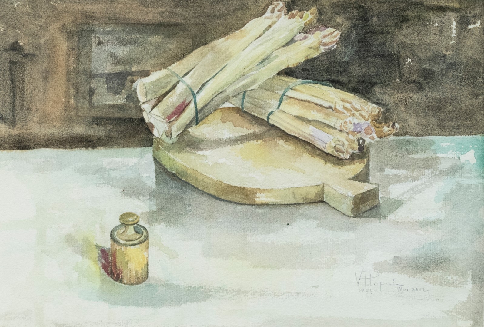 Valentin Popa | Still Life with Asparagus (2002) | MutualArt