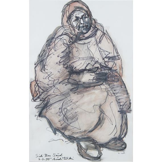 Hédi Turki | Old Woman from Sidi-Bou-Saïd (1995) | MutualArt