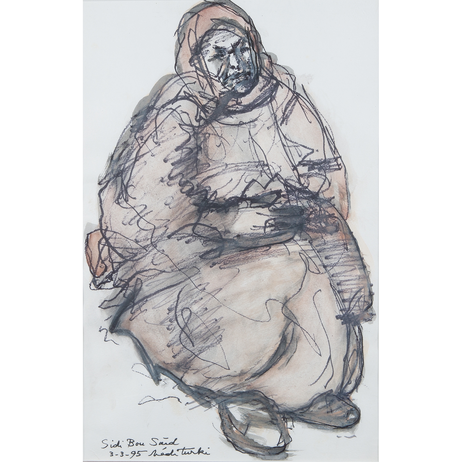 Hédi Turki | Old Woman from Sidi-Bou-Saïd (1995) | MutualArt