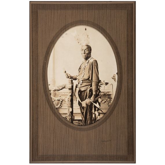 David F. Barry | Photograph of Chief Fire Cloud with Paintbrush | MutualArt