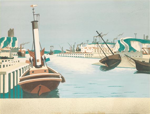 Edward Wadsworth | Imaginary Harbour (1938) | MutualArt
