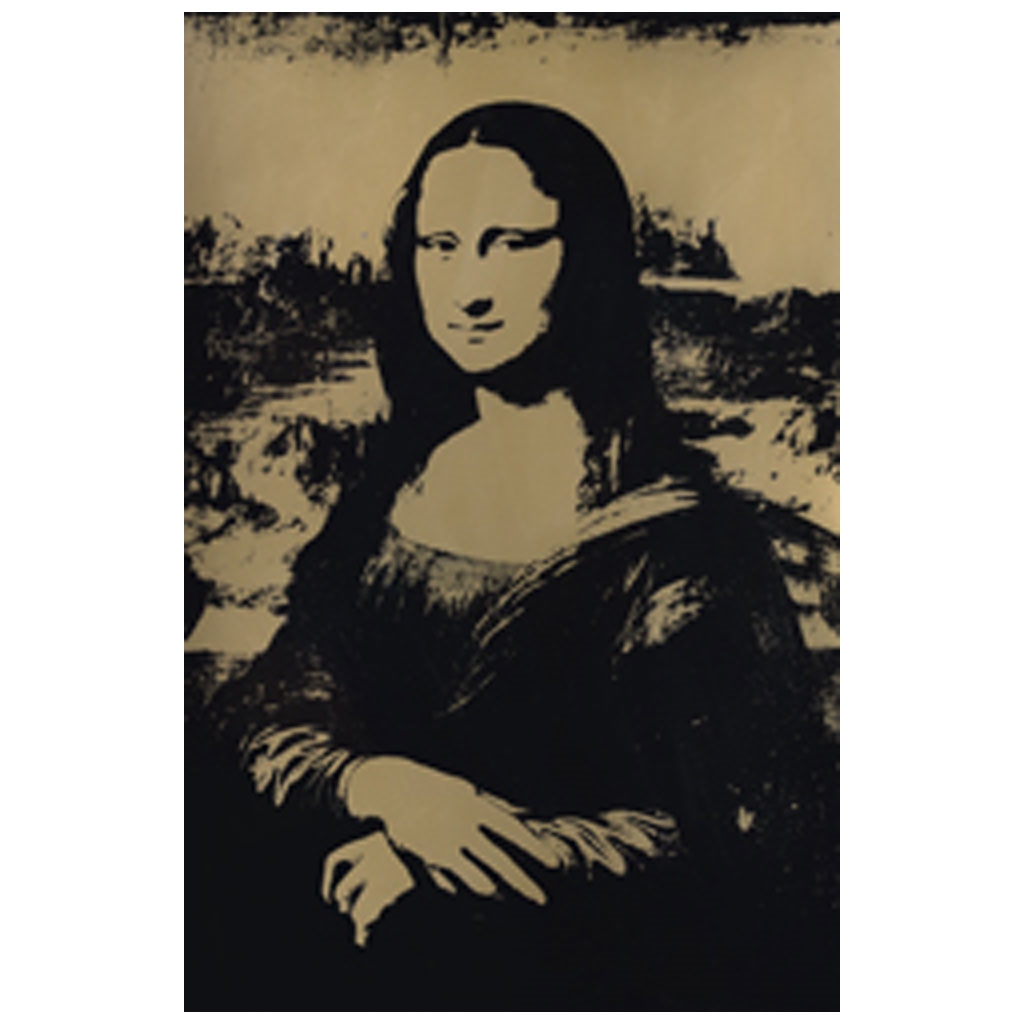 Andy Warhol | Mona Lisa # 4 Black on Gold Museum Board | MutualArt