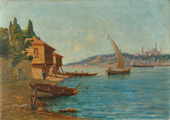 Francois Leon Prieur-Bardin | Constantinople,Sainte Sophie vue du ...