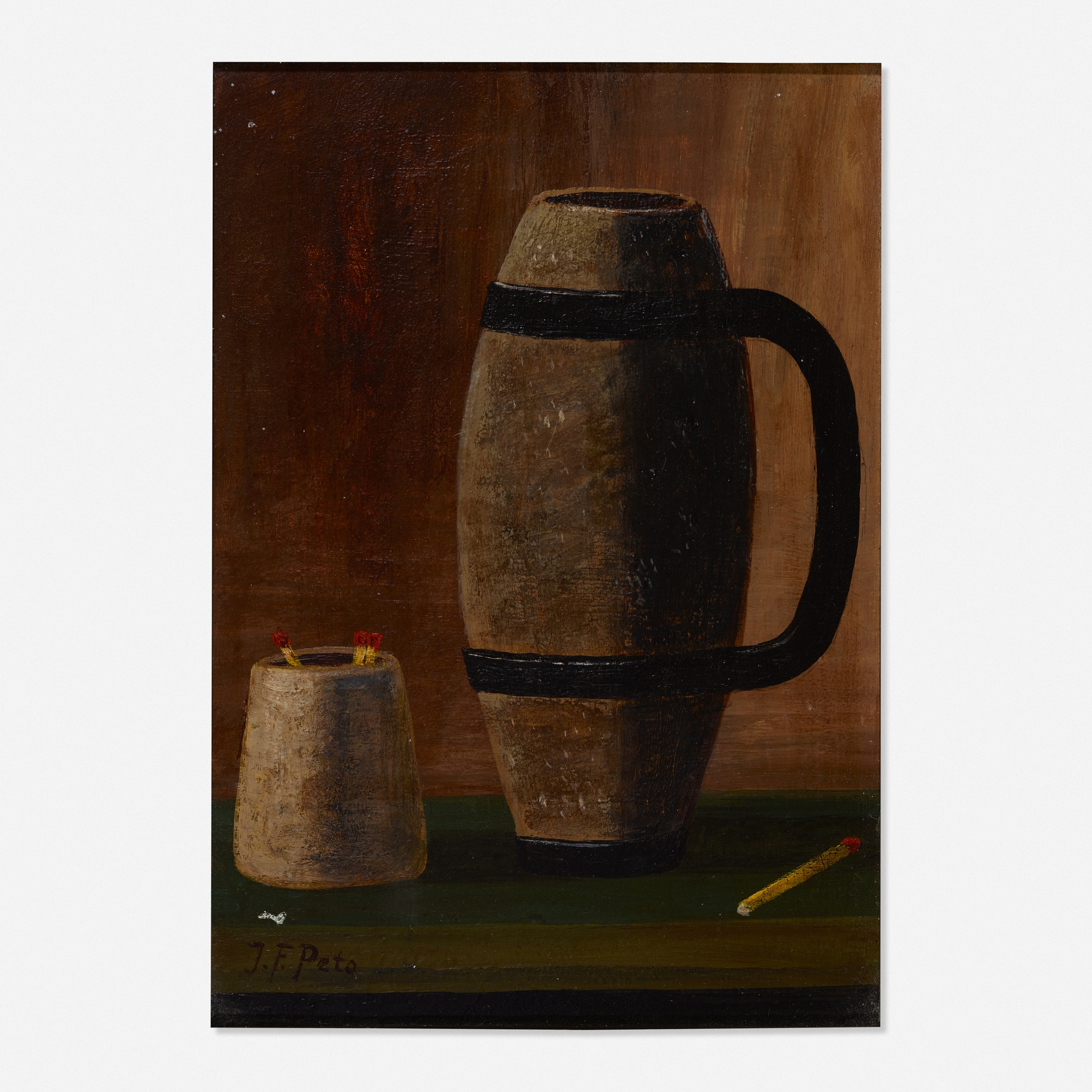 John Frederick Peto | Still Life with Mug and Matches | MutualArt